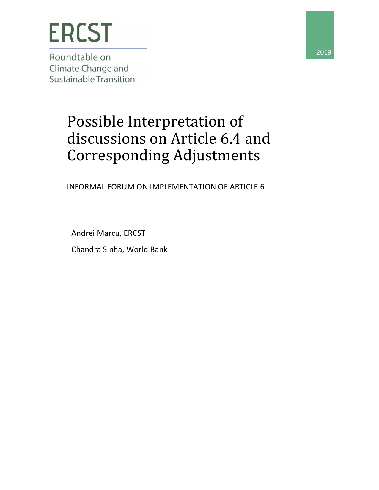 Publication - Possible Interpretation of Discussions on Article 6.4 and ...
